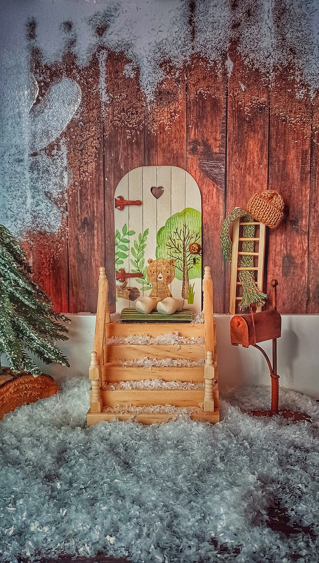 Secret Santa Door Set With Secret Santa Accessories Ladder, Scarf ...