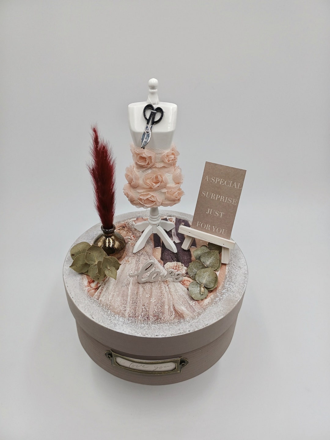 Money Gift Wedding Wooden Box With Miniature Scene - Etsy