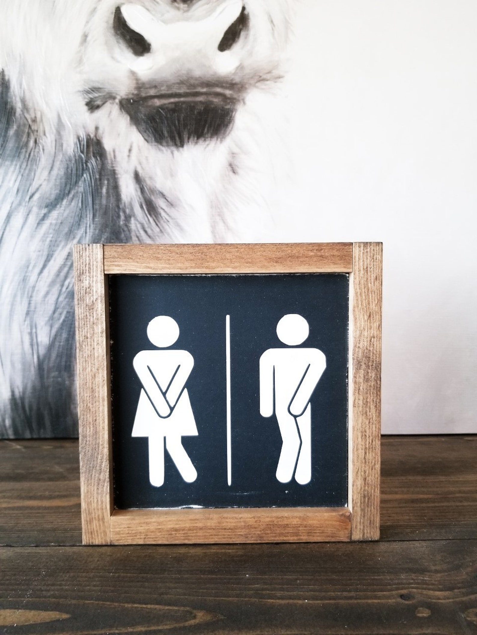 Potty Sign Potty Break Bathroom Wood Sign Farmhouse | Etsy