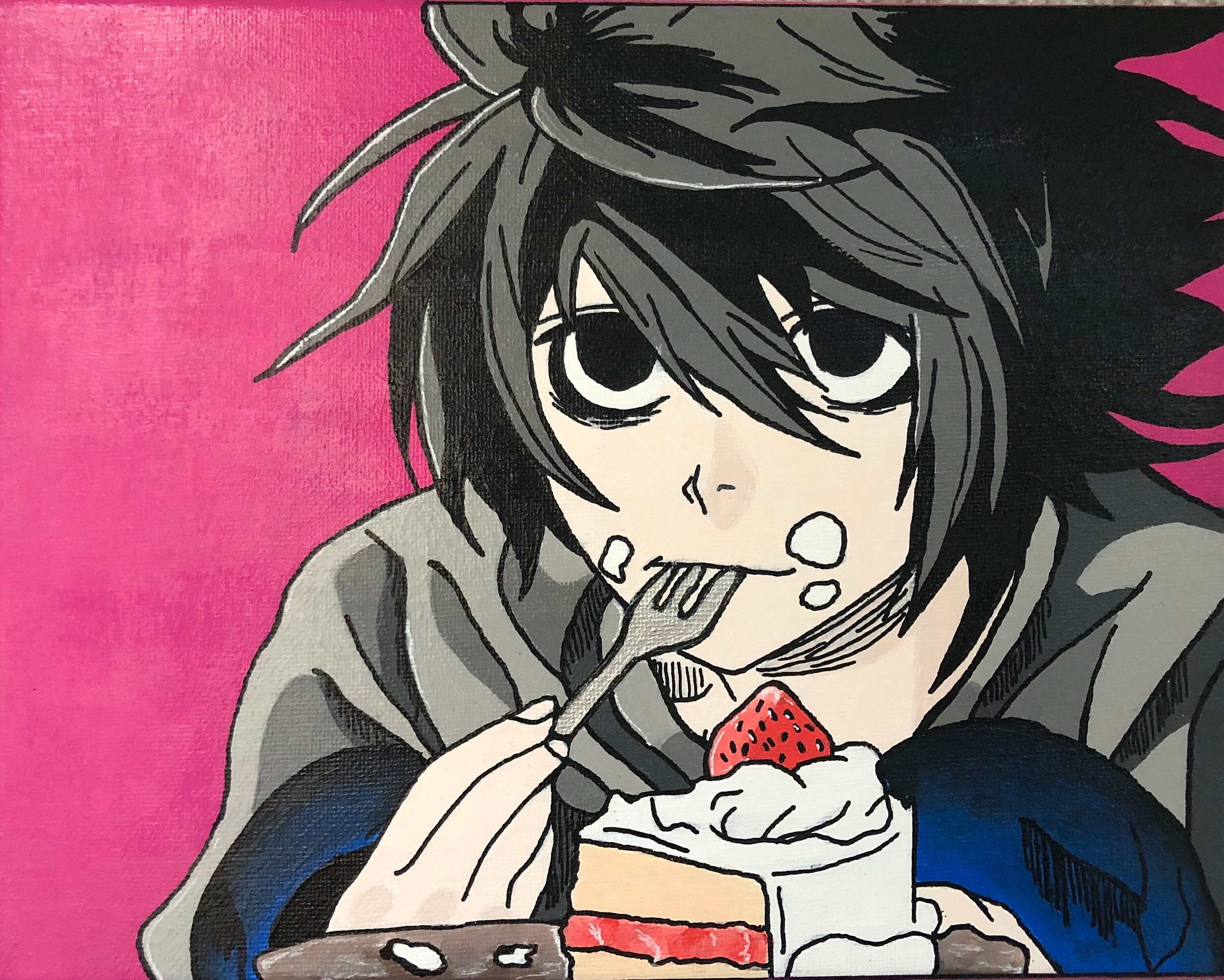 Death Note L Eating Sweets