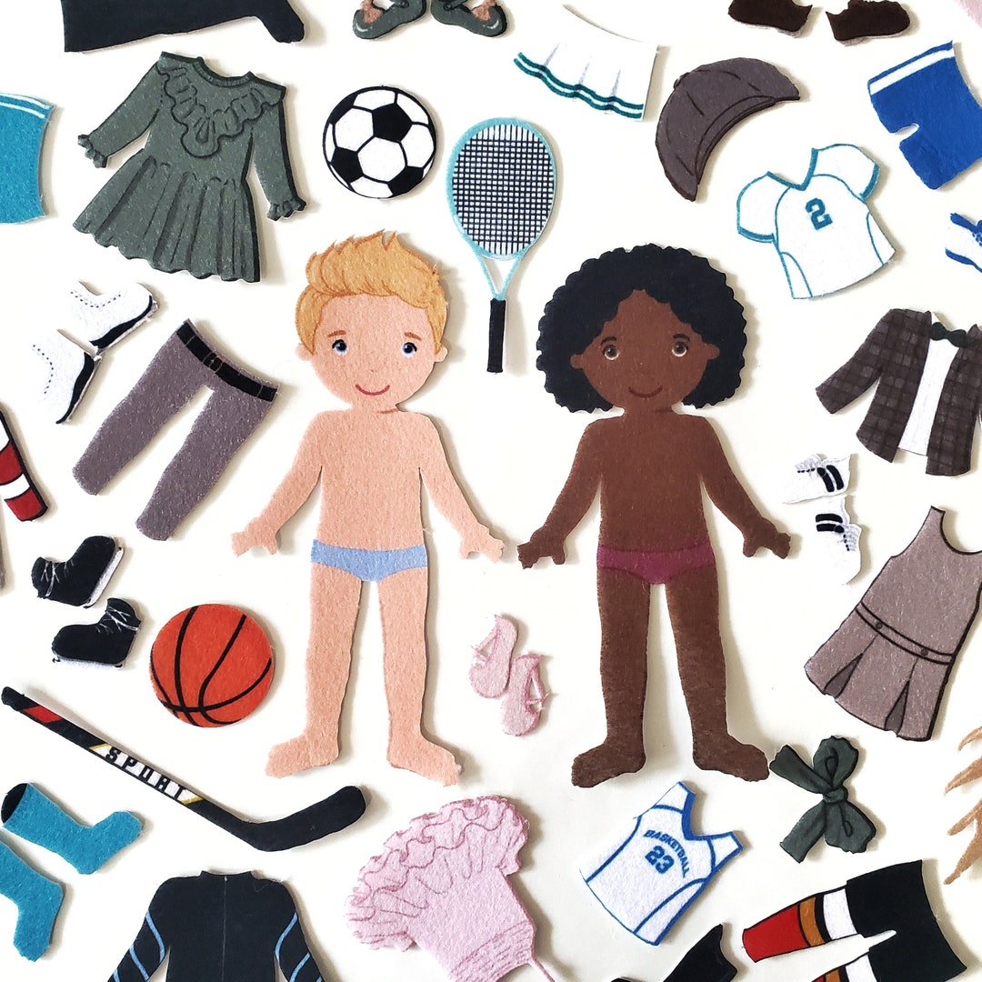 My Felt Story - Dress Me up for Activities Felt Dolls - Etsy