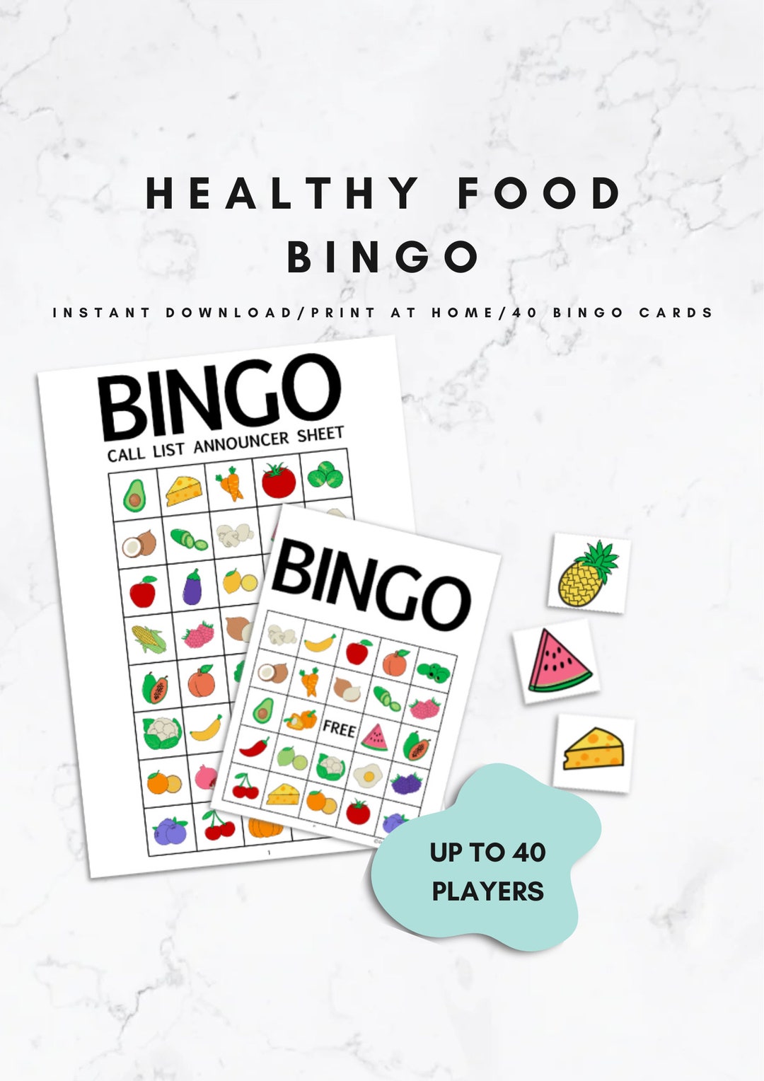 Nutrition Health BINGO Game, Healthy Eating Patient Education, Learning ...
