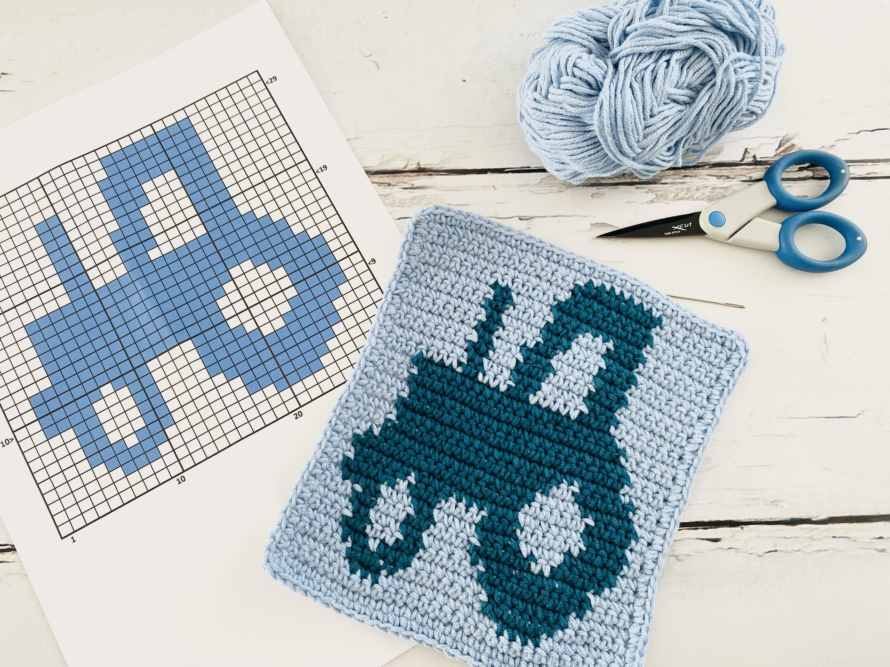 Crochet Tractor Chart/ Tractor Pattern/ Crochet Pattern/knitting Chart ...