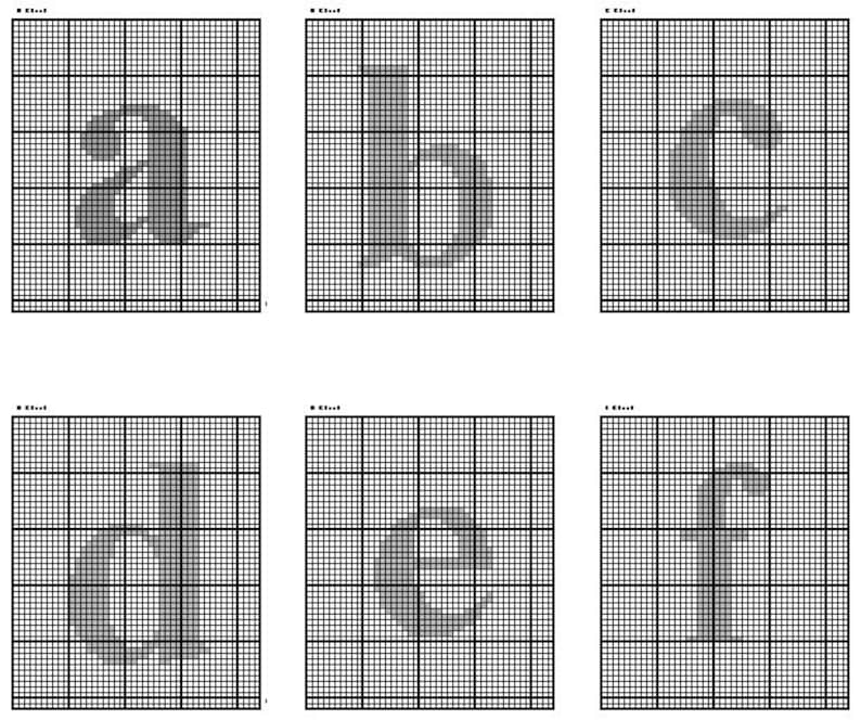 Crochet Letter Chart/ Letter Pattern/ Crochet Pattern/ - Etsy