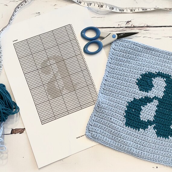 Crochet Letter Chart/ Letter Pattern/ Crochet Pattern/ | Etsy