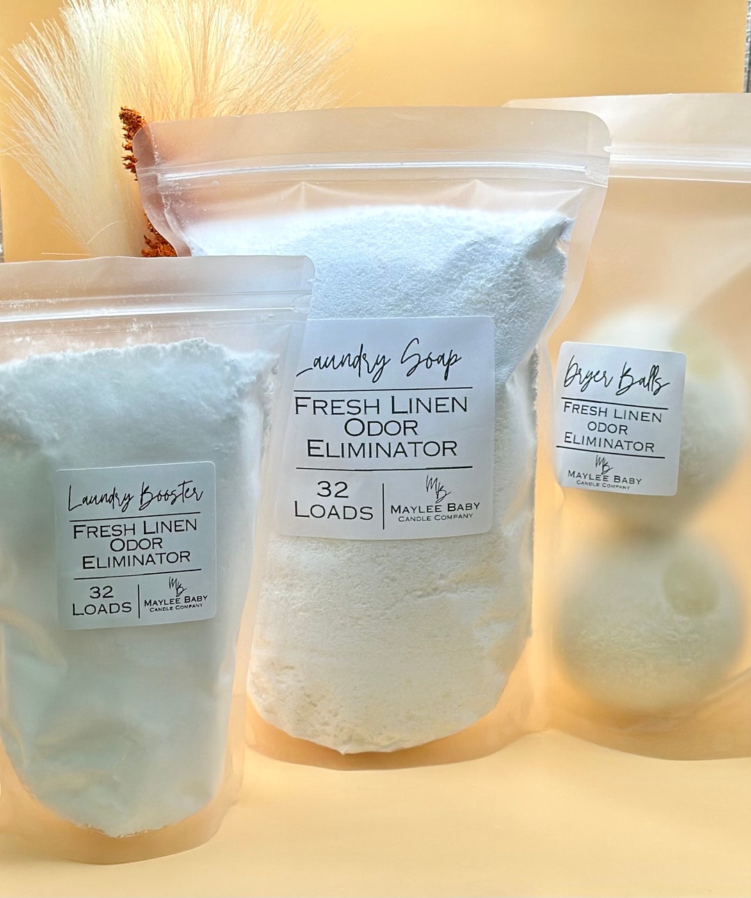 Fresh Linen Odar Eliminator Laundry Soap Dryer Balls Laundry Detergent ...