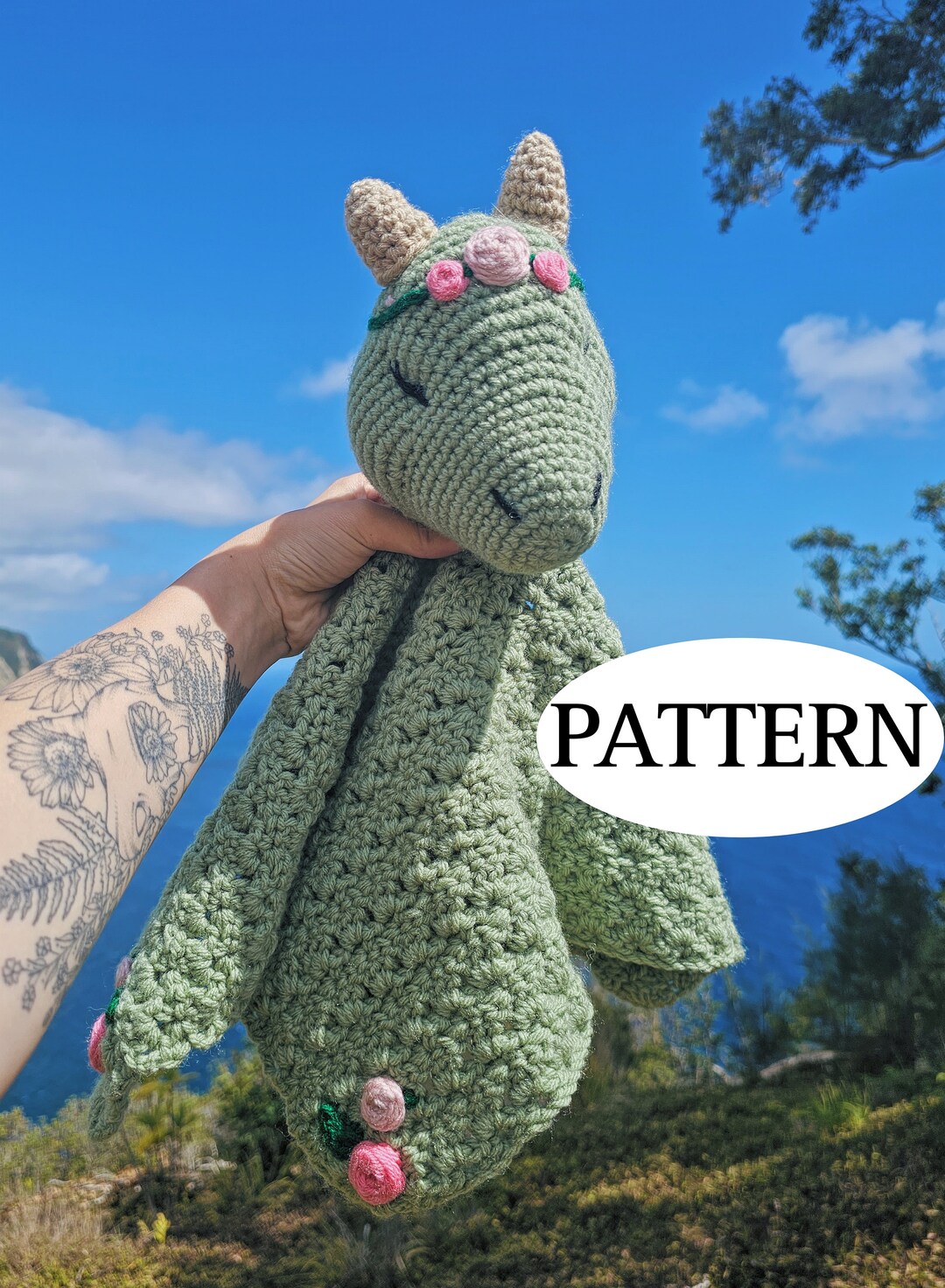 Rosie the Dragon Pattern // Dragon Lovey - Etsy