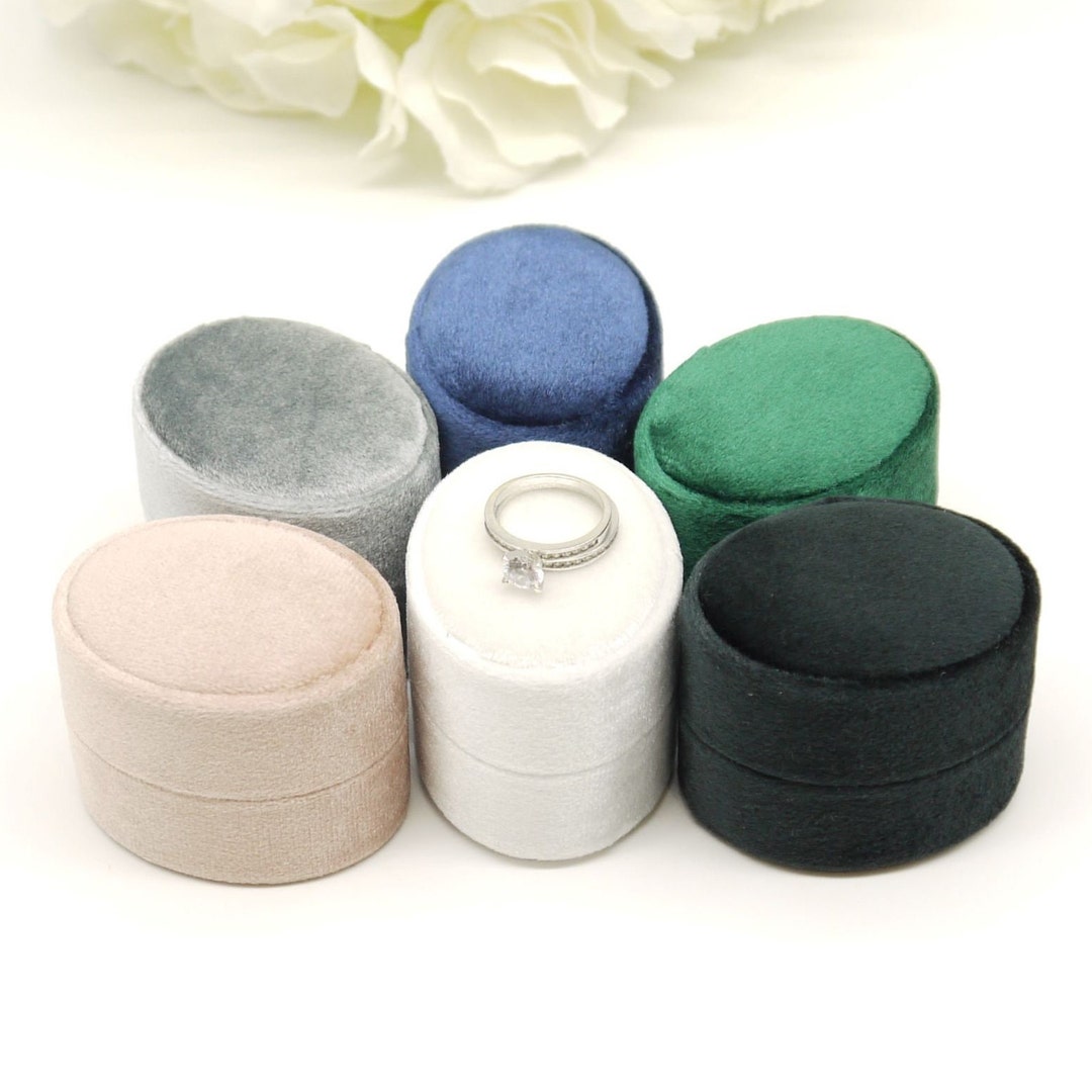 Luxury Velvet Double Ring Box Wedding Ring Box, Velvet Ring Box ...