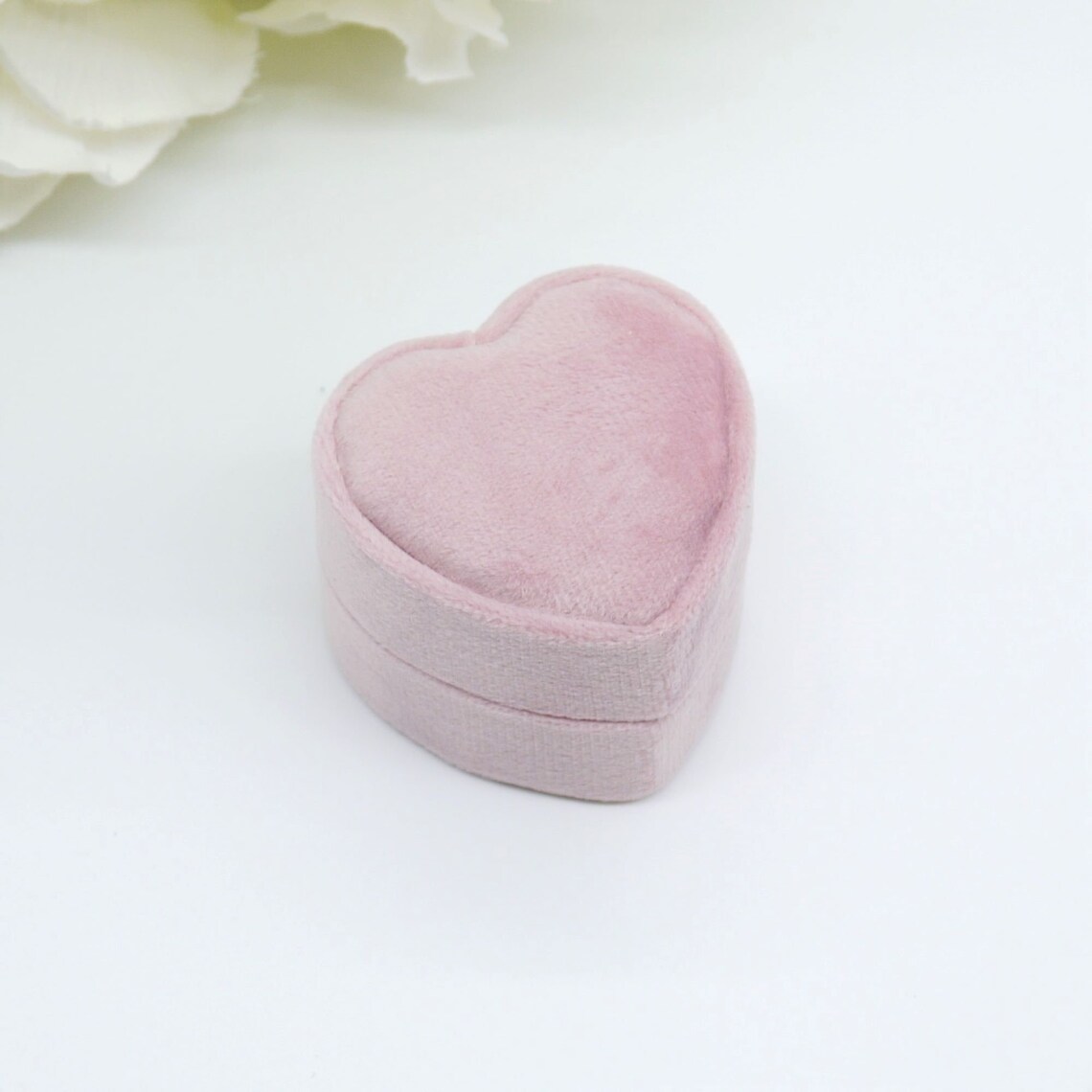 Velvet Heart Single Ring Box Pink Proposal Ring Box Wedding - Etsy UK