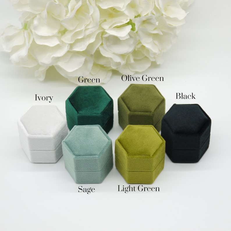 Luxury Velvet Ring Box Valentine Wedding Ring Box Double - Etsy UK