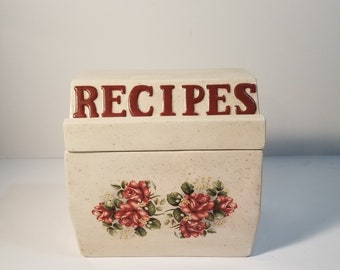 Ceramic Recipe Box | Etsy