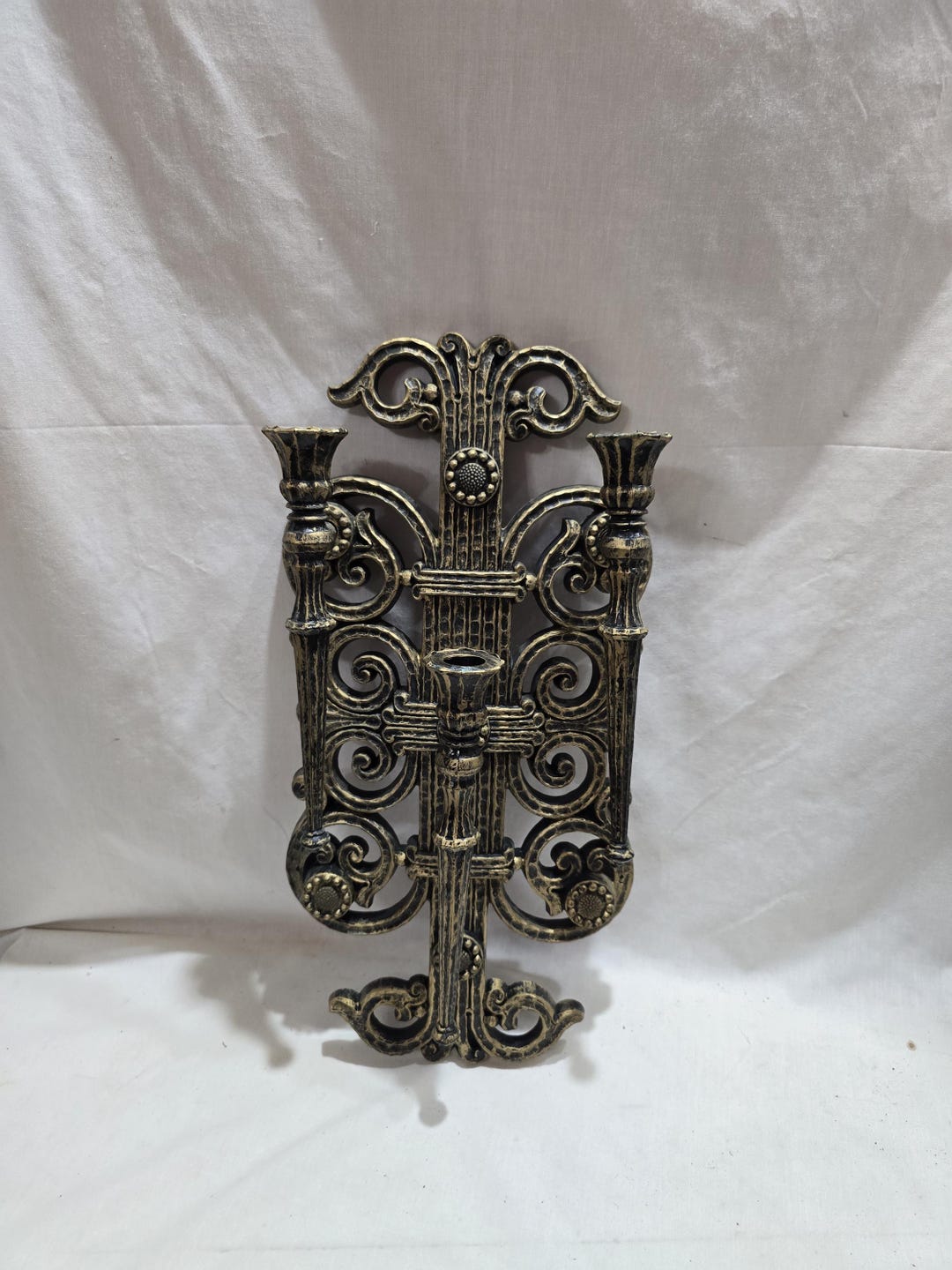 Vintage Syroco Homco Home Interiors Gothic Regency Sconce Candle Holder ...