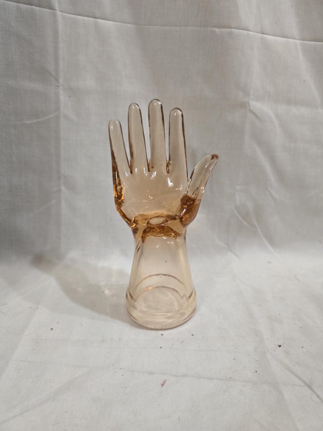 Vintage Pink Glass Jewelry Display Hand - Etsy