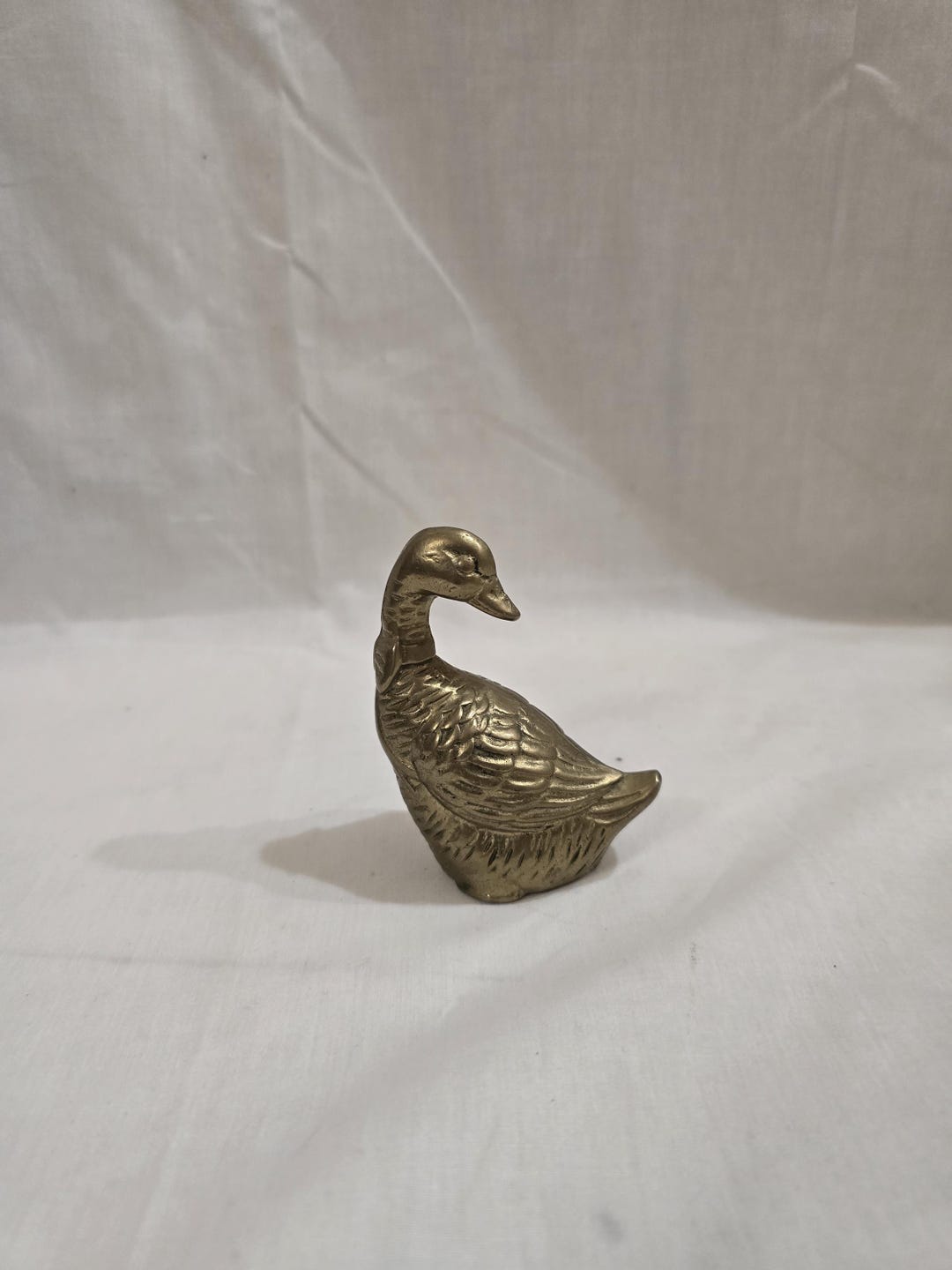Vintage Brass Goose Figure - Etsy