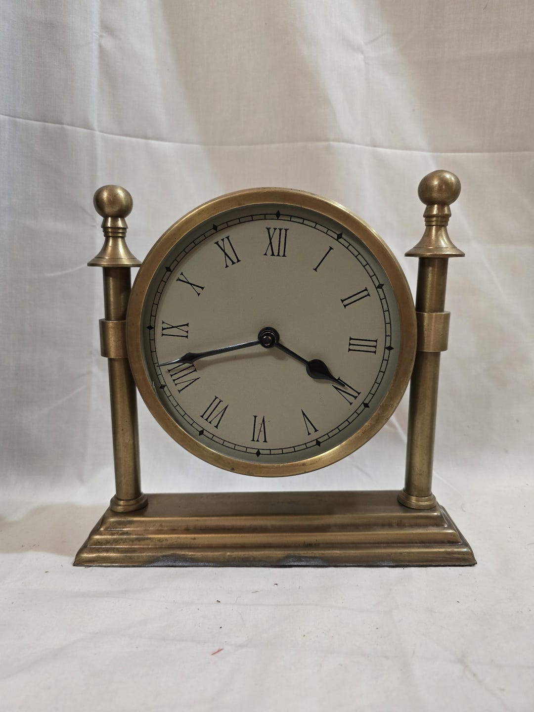 Vintage Brass Table Top Standing Clock - Etsy