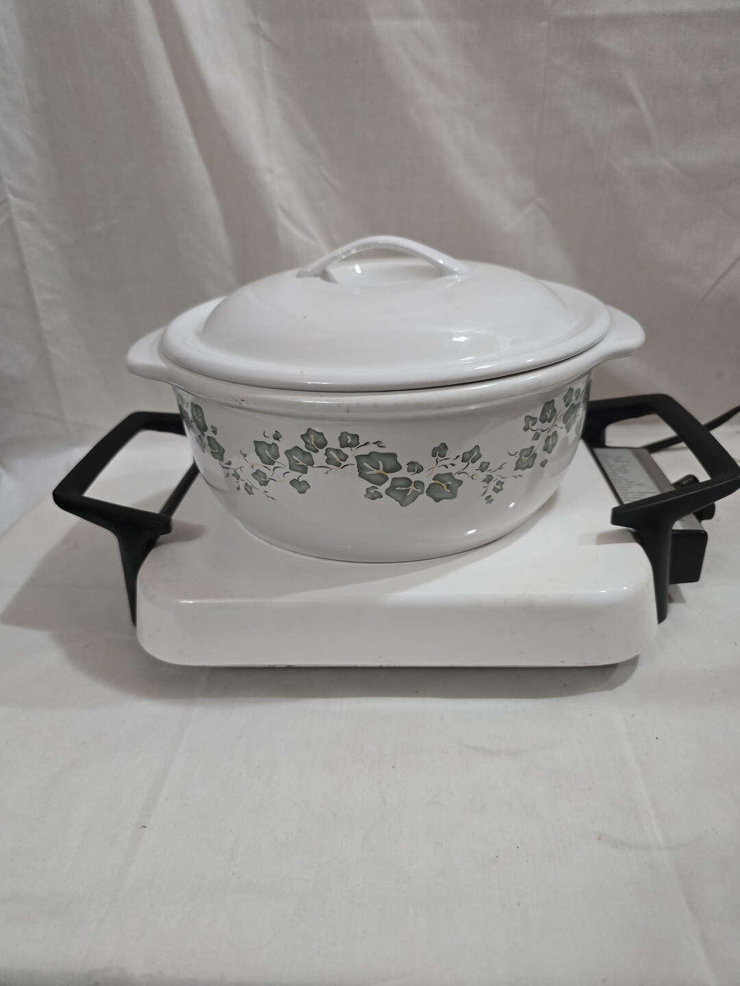 Vintage Corning Ware Callaway Ivy 2.5 Quart Casserole With Electric ...