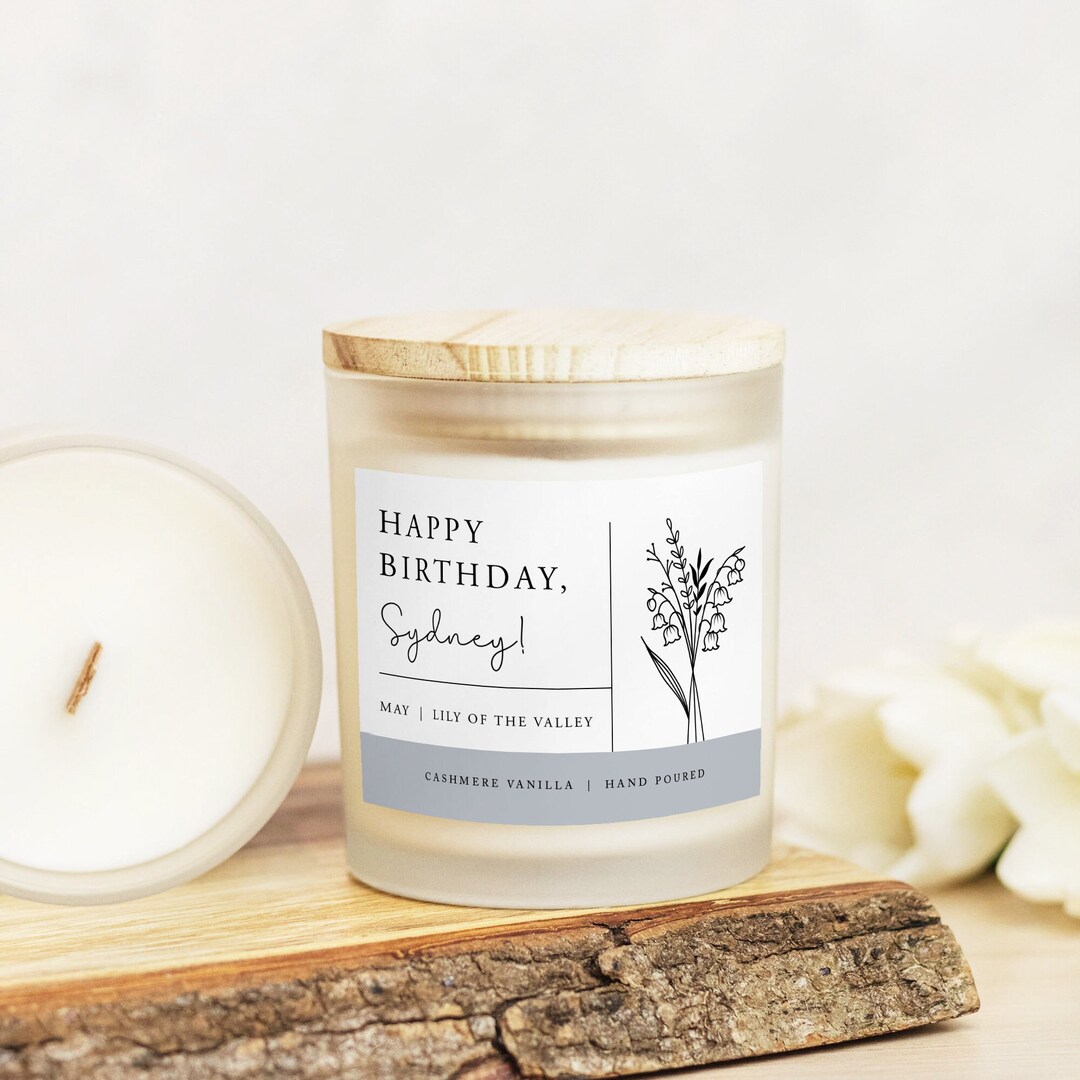 May Birthday Gift, May Birth Month Flower, Birthday Candle, Gift for ...