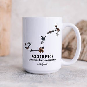 Scorpio Birthday Mug, Scorpio Zodiac Gift, Custom Scorpio Mug, Custom ...