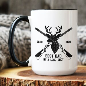 Best Dad by a Long Shot, Custom Dad Mug, Hunting Gift From Kids, Funny ...