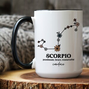 Scorpio Birthday Mug, Scorpio Zodiac Gift, Custom Scorpio Mug, Custom ...
