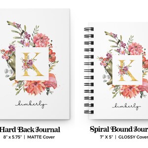 Personalized Journal, Custom Notebook, Name Journal, Gift for Her ...