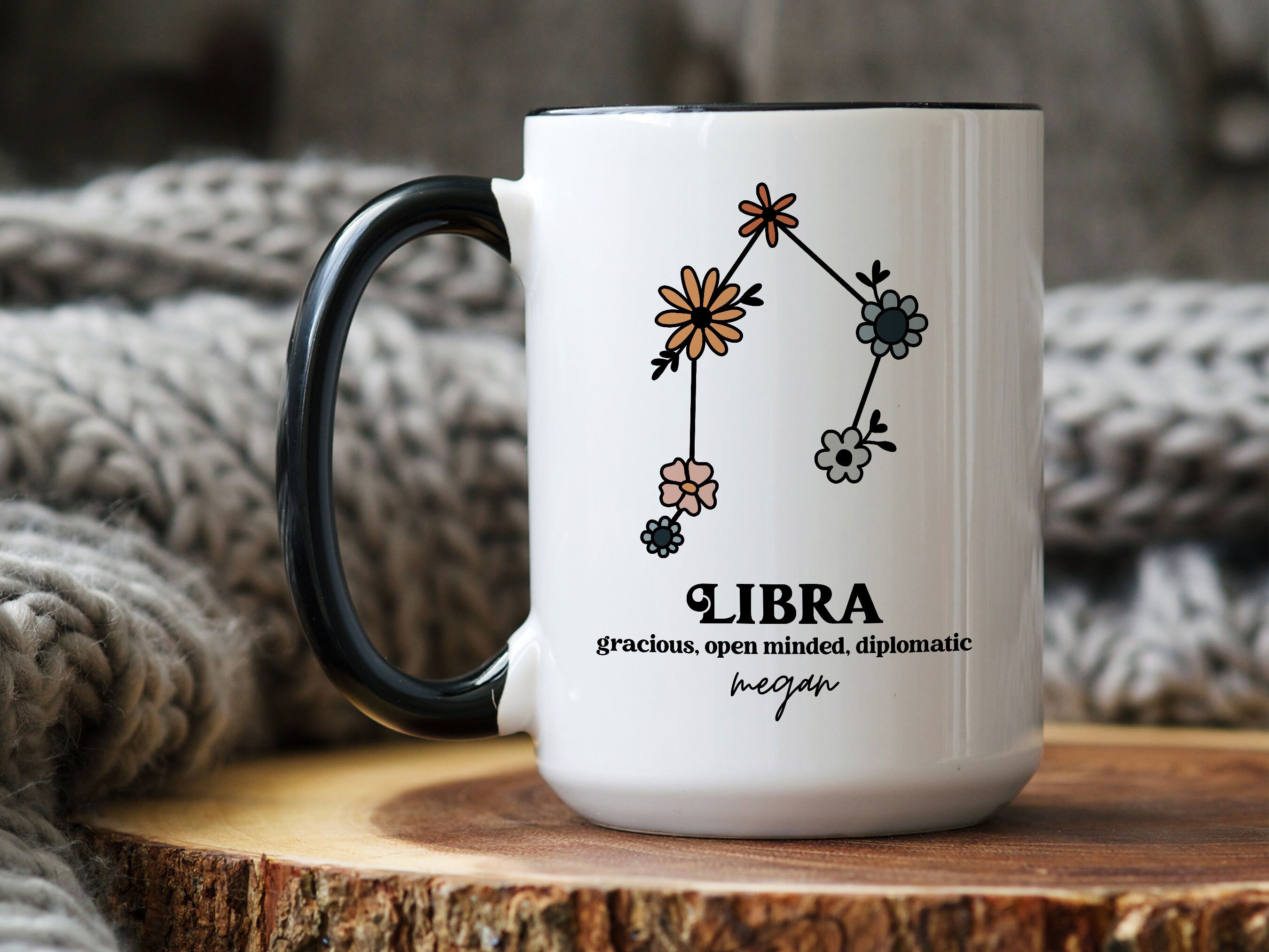 Libra Birthday Mug, Libra Zodiac Gift, Custom Libra Mug, Custom Name ...