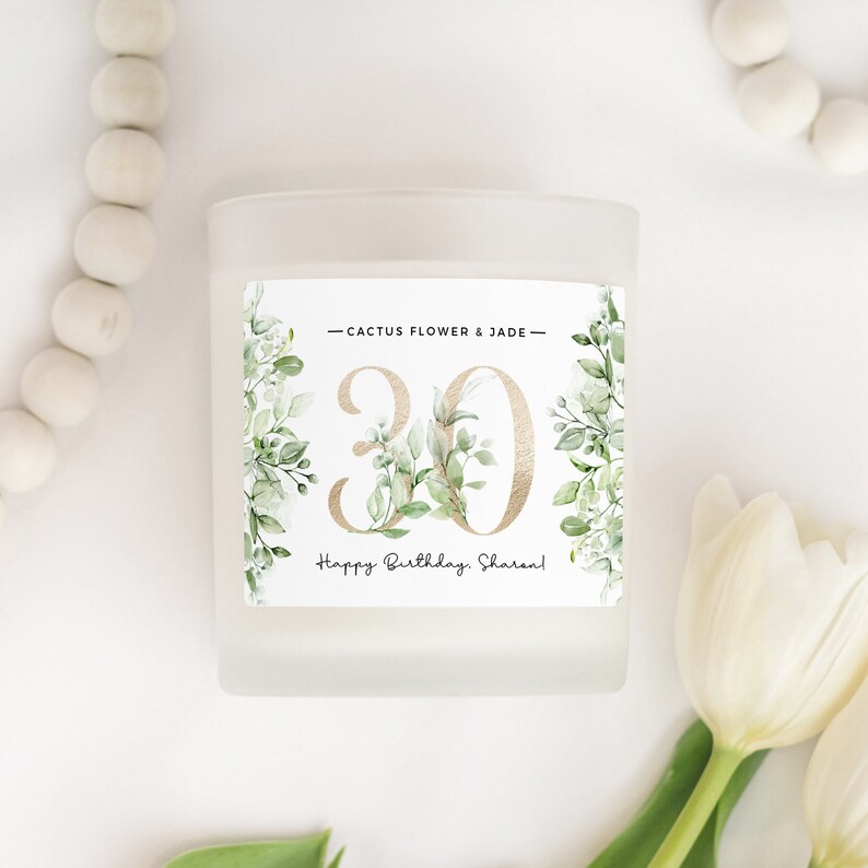 30th Birthday Gift Happy 30th Birthday Candle Gift for - Etsy