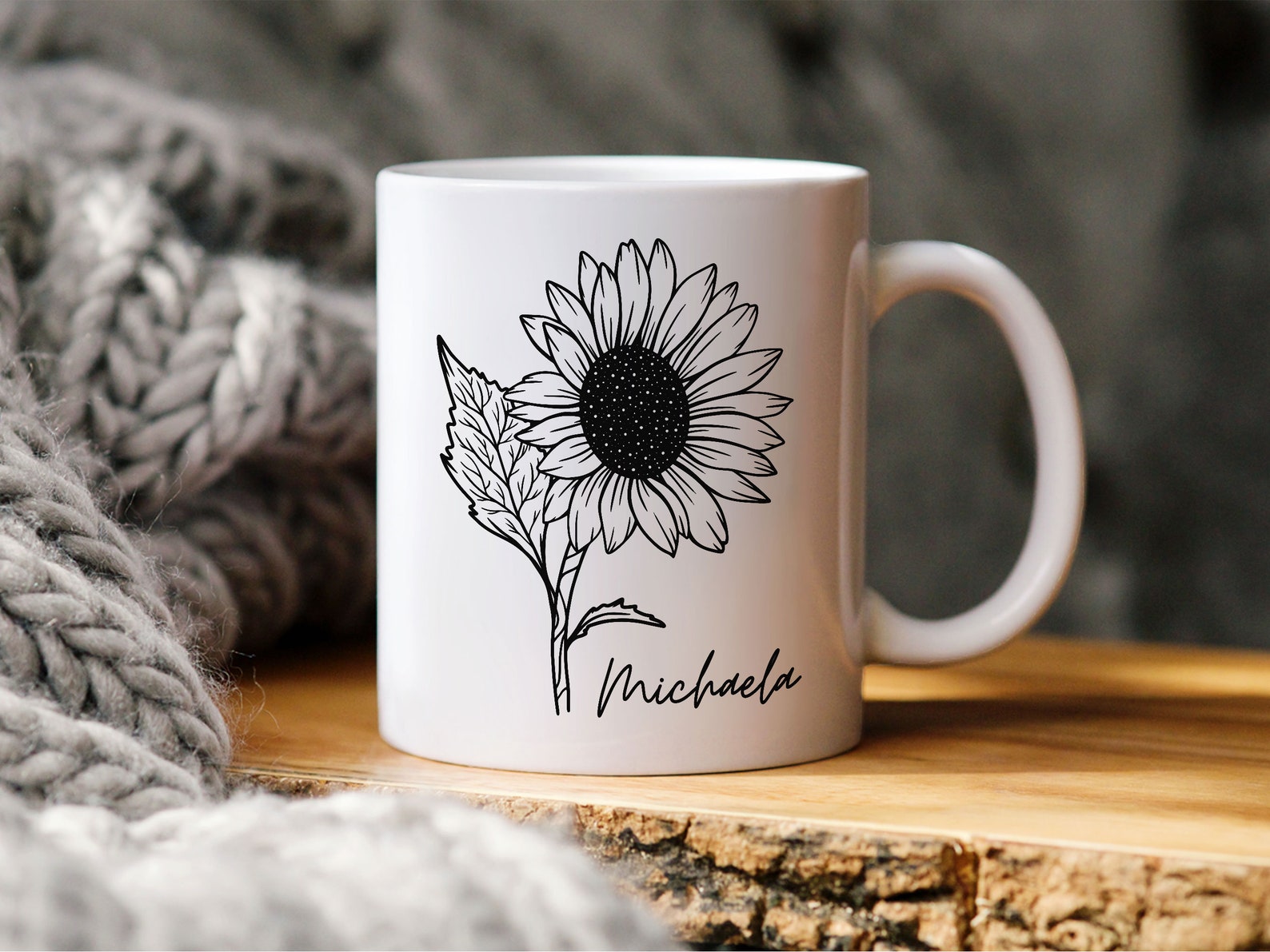 Custom Flower Name Mug Birthday Gift for Her Personalized - Etsy