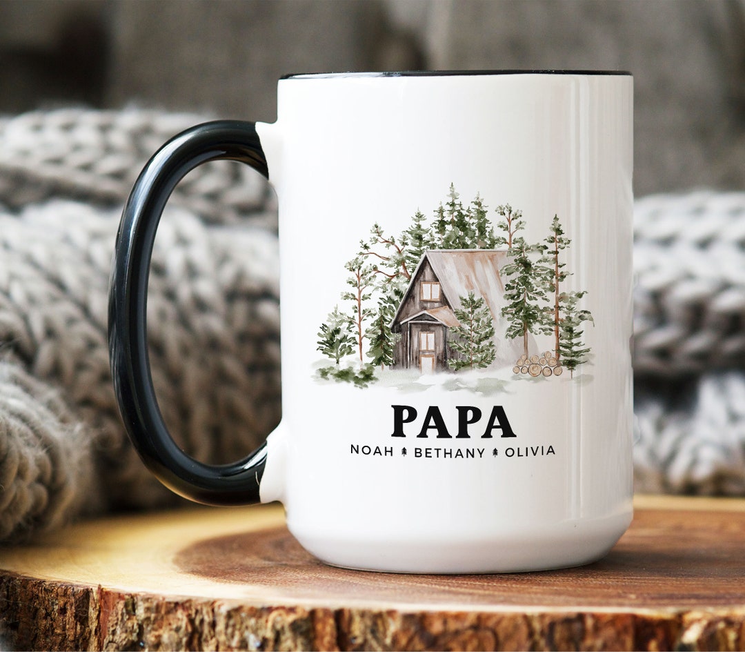 Personalized Papa Mug Grandkid Names, Fathers Day Gift, Grandpa ...