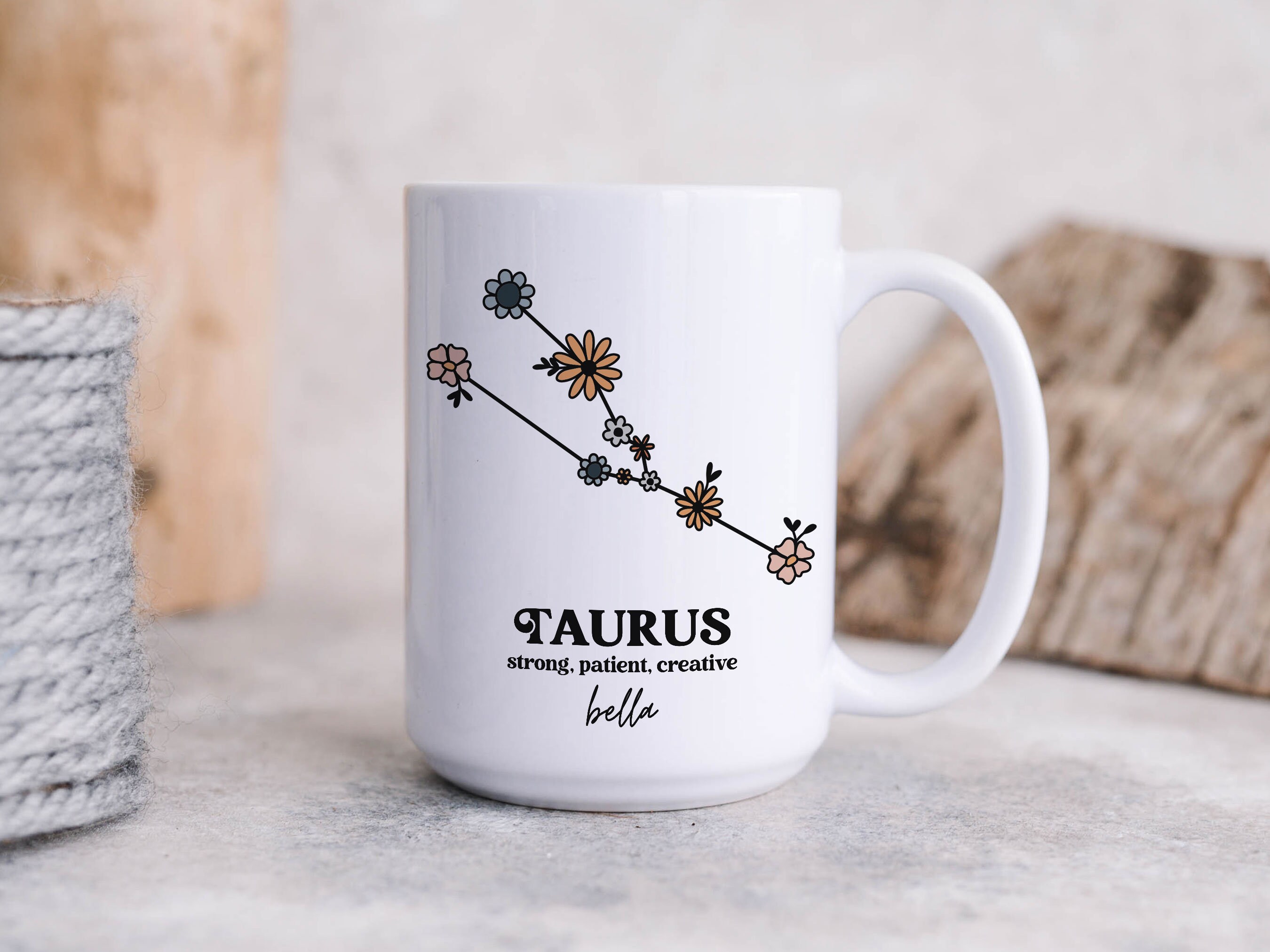 Taurus Mug Taurus Zodiac Gift Custom Taurus Mug Custom Name - Etsy