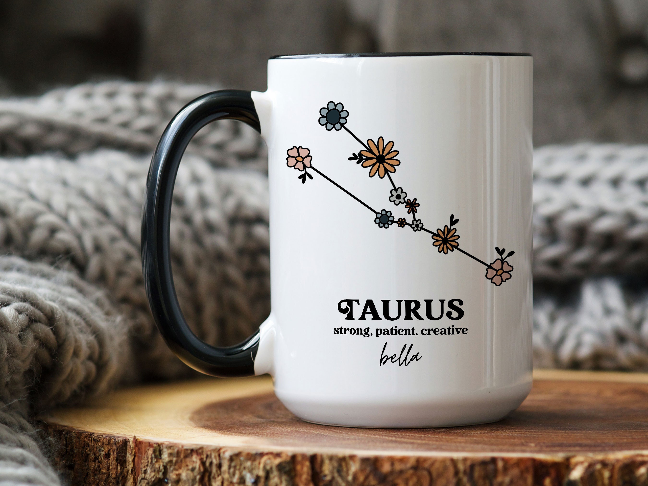 Taurus Mug Taurus Zodiac Gift Custom Taurus Mug Custom Name - Etsy
