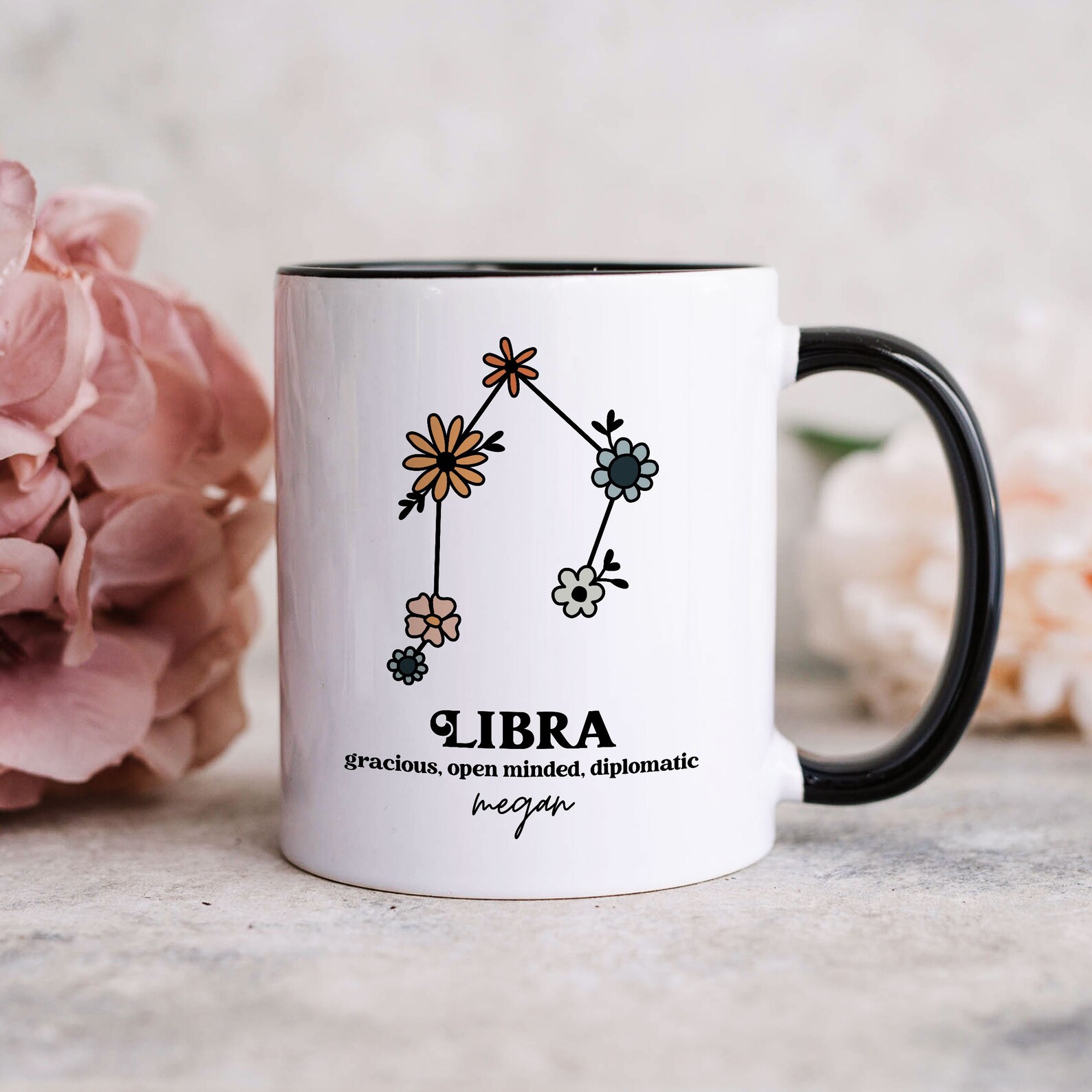 Libra Birthday Mug, Libra Zodiac Gift, Custom Libra Mug, Custom Name ...