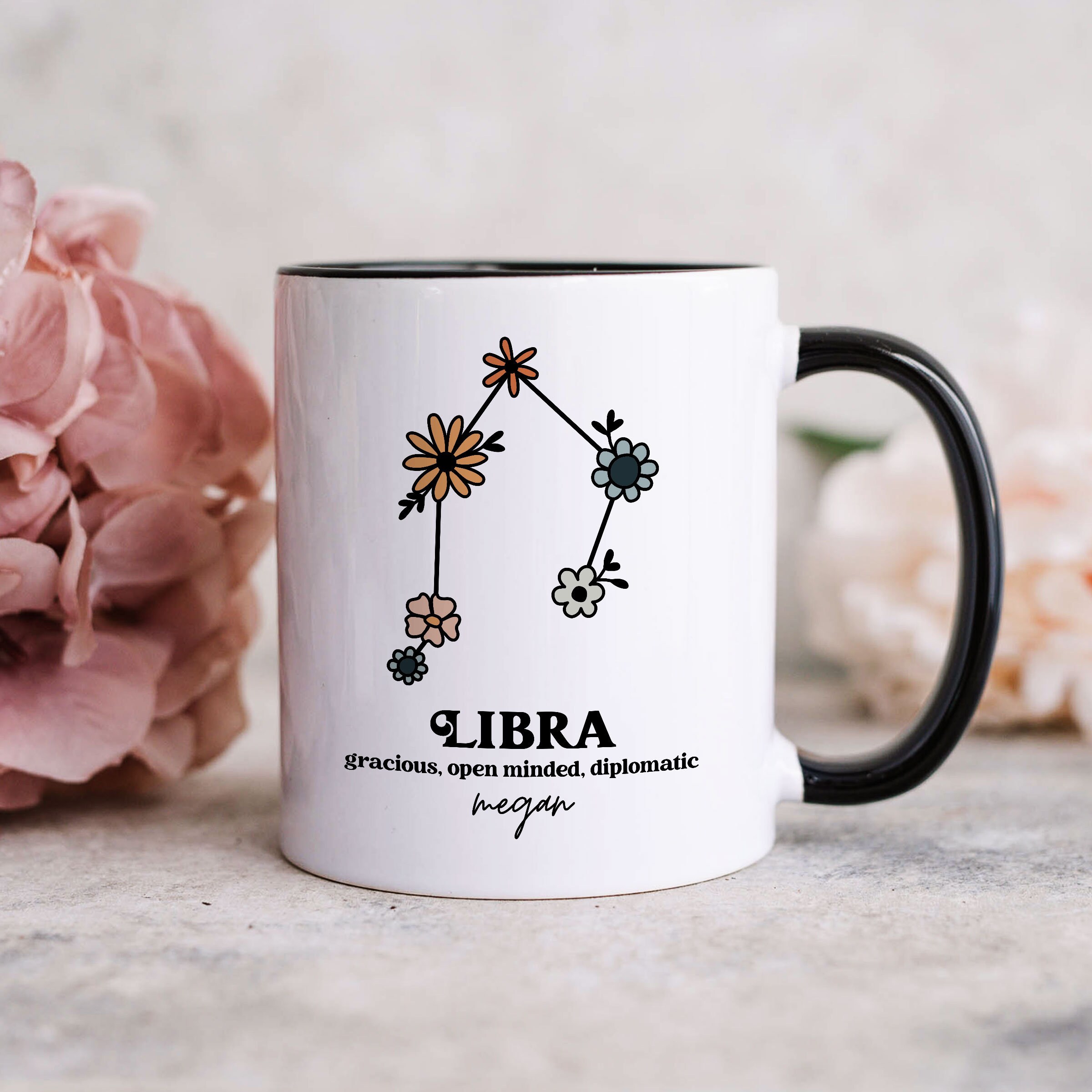 Libra Birthday Mug, Libra Zodiac Gift, Custom Libra Mug, Custom Name ...