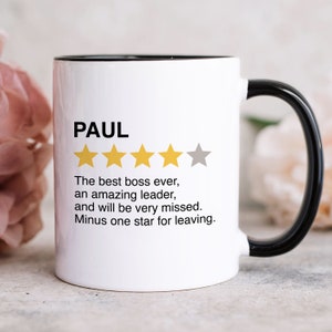 Boss Leaving Gift, Goodbye Gift for Boss From Employees, Mug for ...