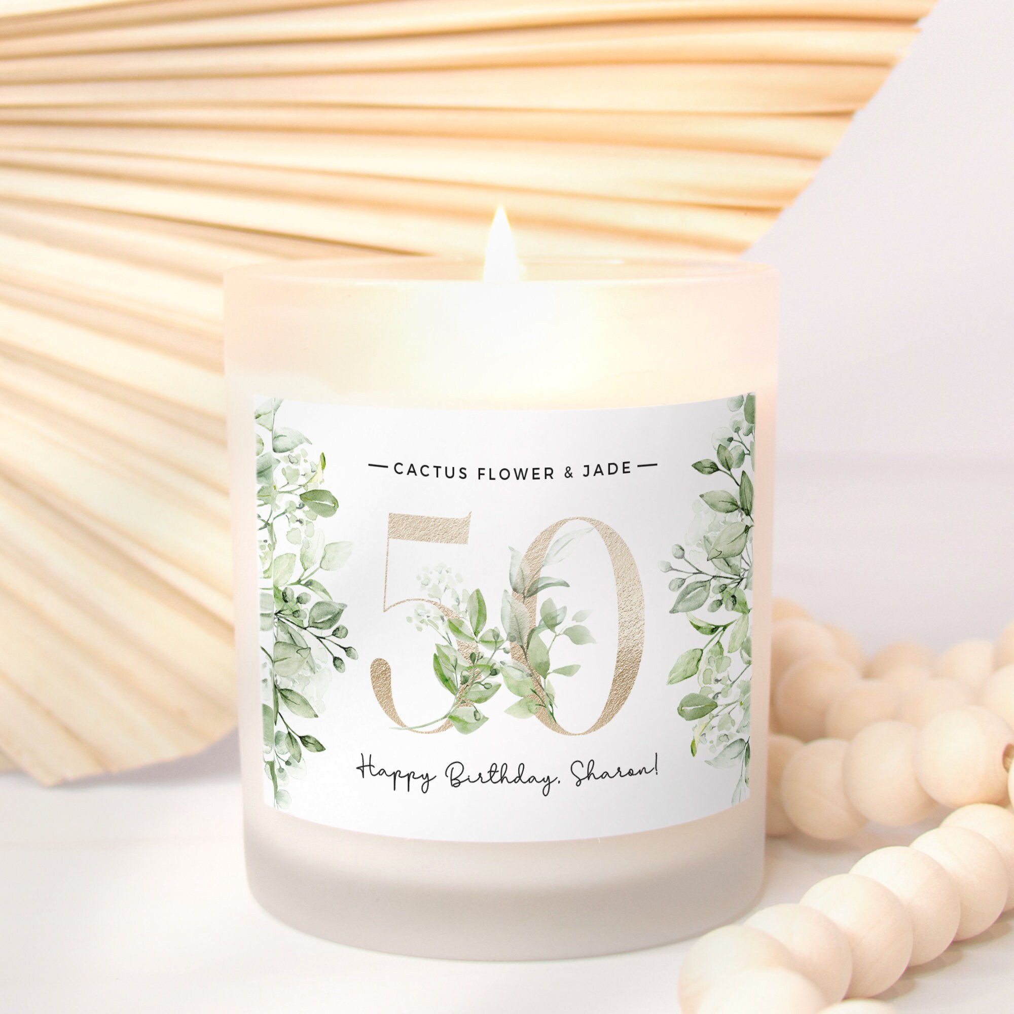 50th Birthday Gift Happy 50th Birthday Candle Gift for - Etsy