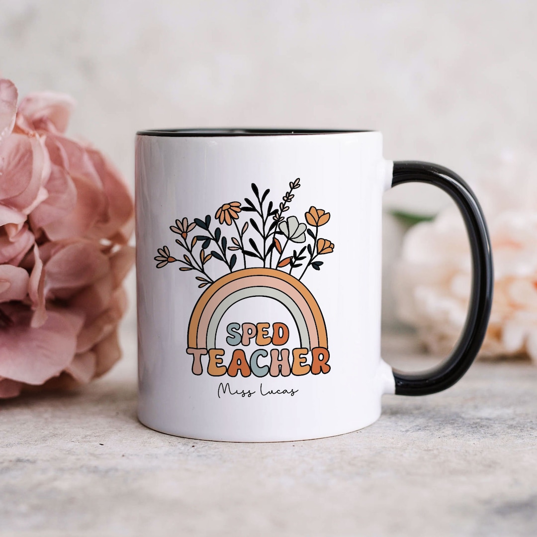 SPED Teacher Mug, Teacher Name Mug, Autism Teacher, Teacher Gift ...