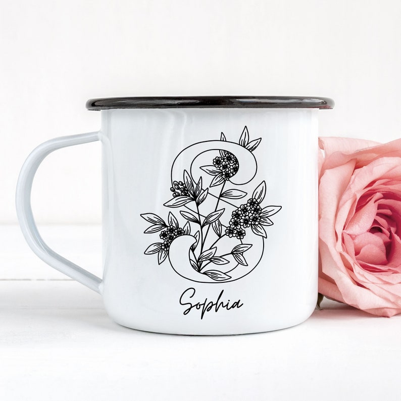 Custom Flower Name Mug Personalized Mug for Women - Etsy