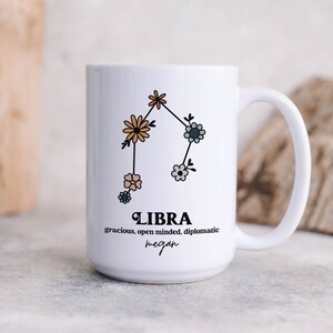 Libra Birthday Mug, Libra Zodiac Gift, Custom Libra Mug, Custom Name ...
