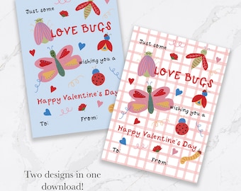 Printable Valentine's Day Cards for Digital Download Kids' Valentines ...