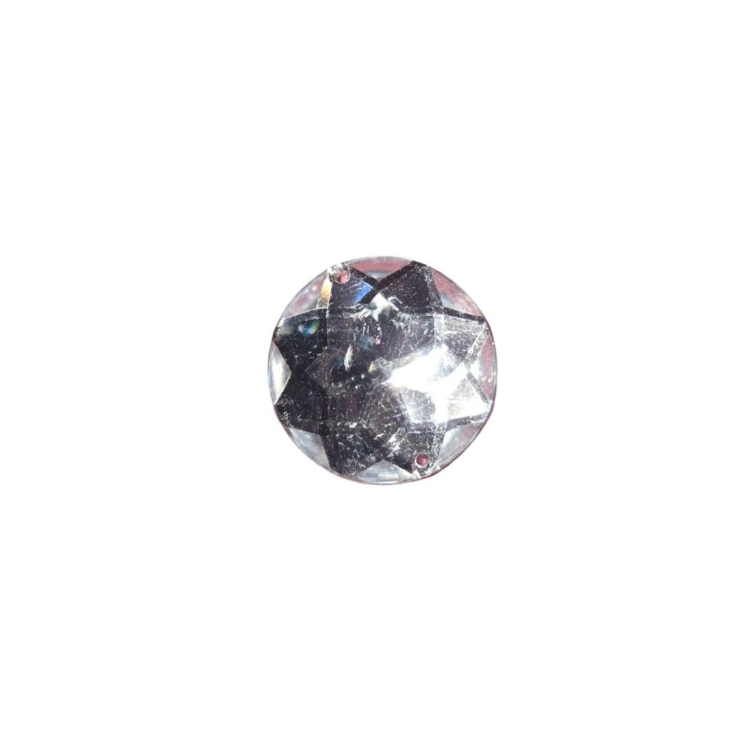 Clear Circle Flatback Rhinestone Star Pattern 20MM - Etsy