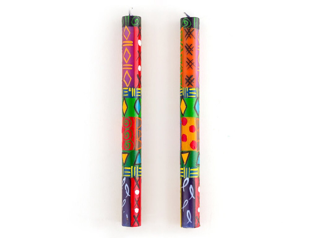 Multi Color Ethnic Candles - Etsy
