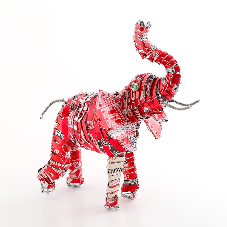 Upcycled Tin African Elephants - Etsy
