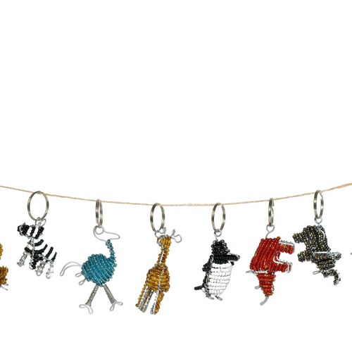 African Beaded Animals Key Chains - Etsy
