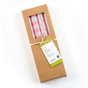Pink Dots & Stripes Tapers - Gift Box of 4 - Etsy