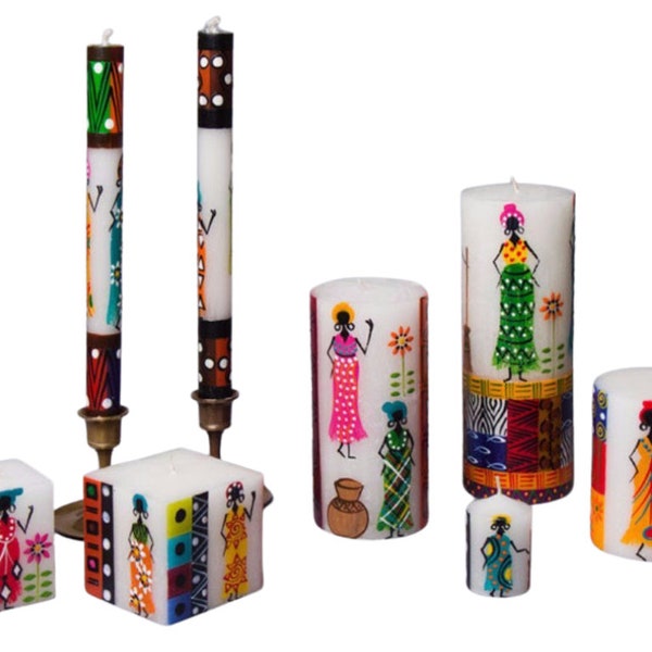 African Pillar Candles - Etsy