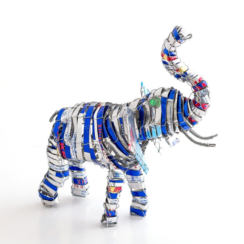 Upcycled Tin African Elephants - Etsy