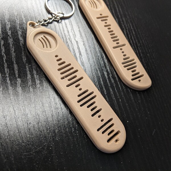 3d Printed Spotify Code Keychain - Etsy