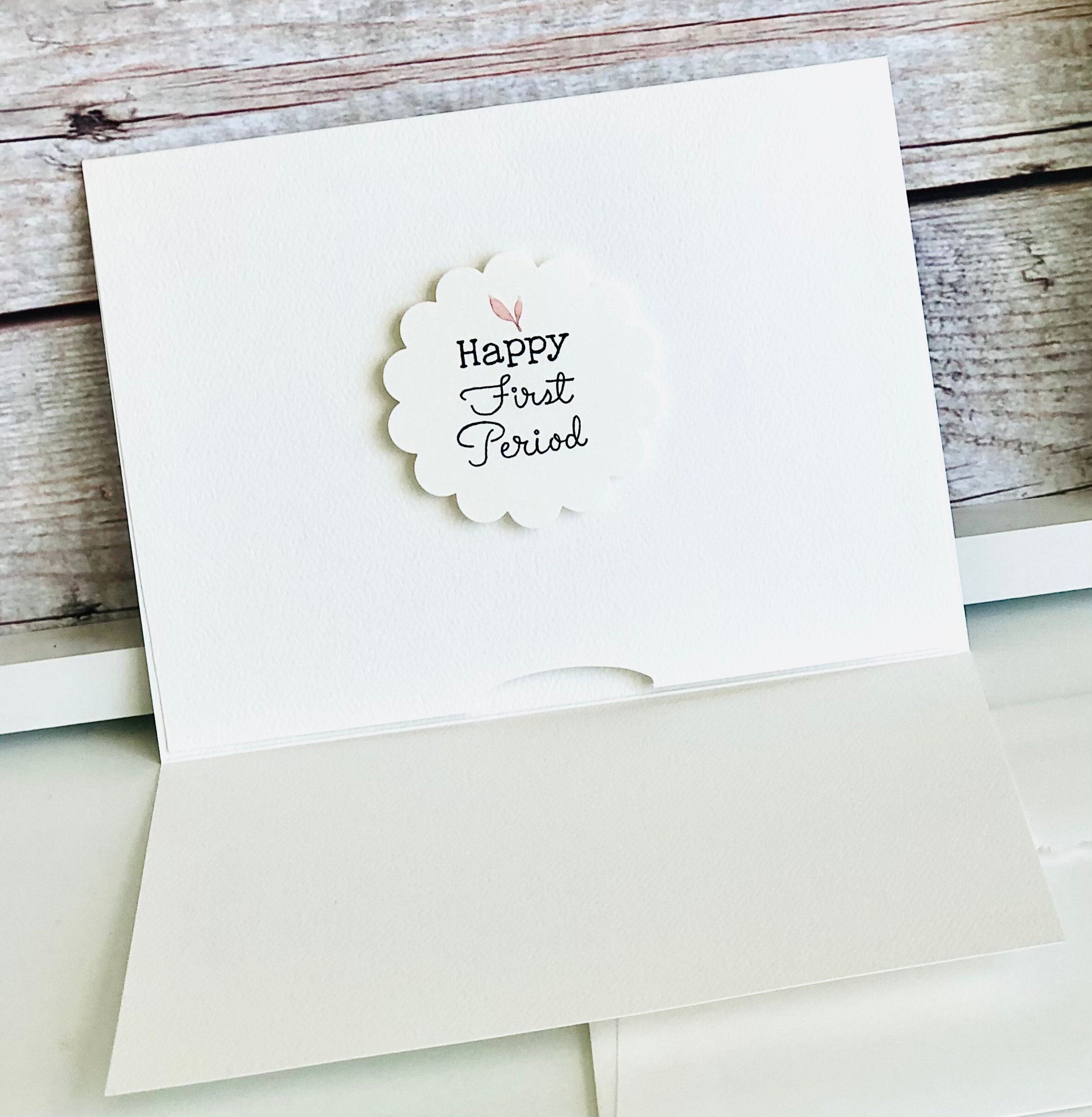 Happy First Period Card With Silk Cord Bracelet Personalized | Etsy