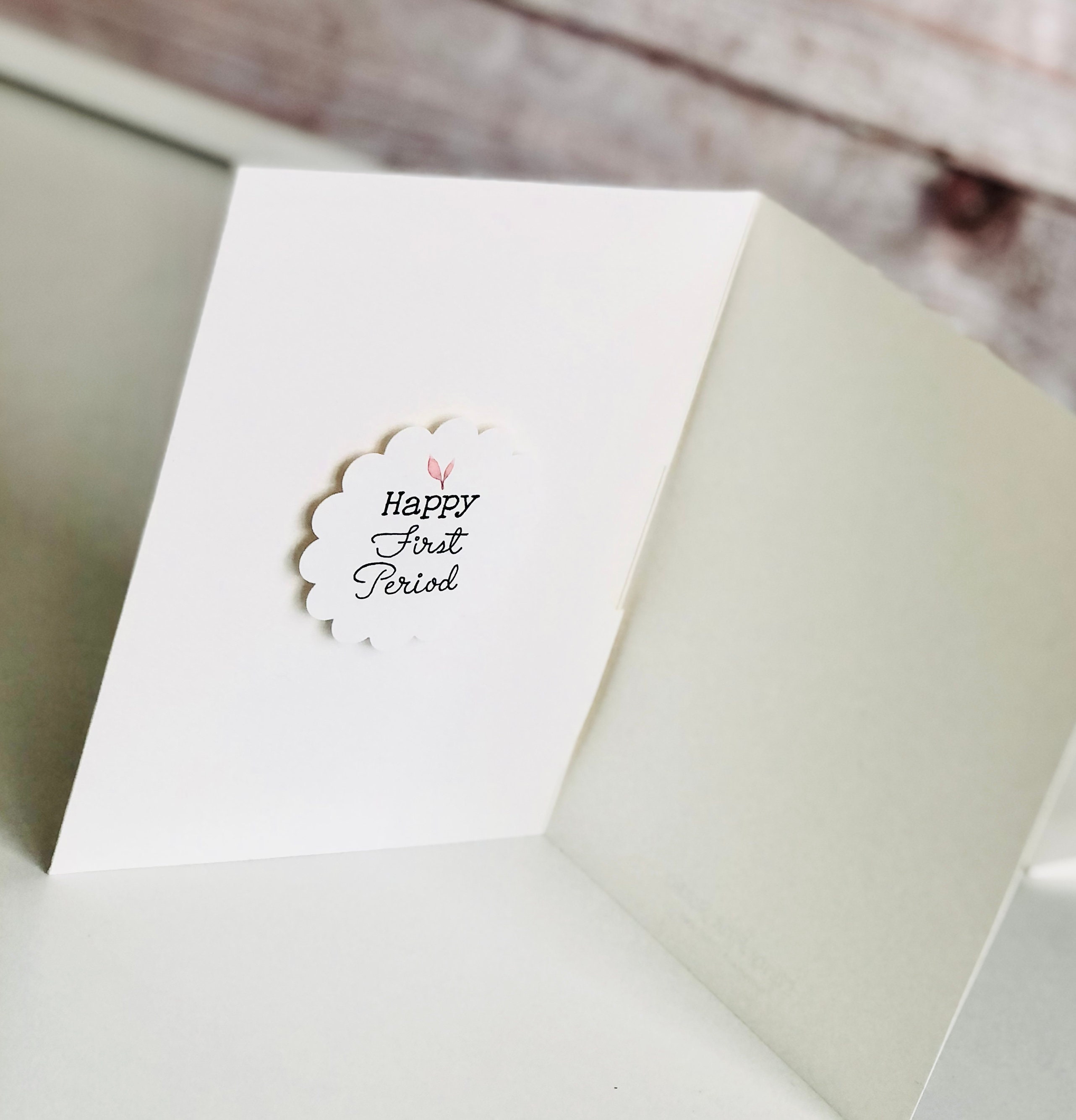 Happy First Period Congratulations Card With Rose Gold/gold - Etsy