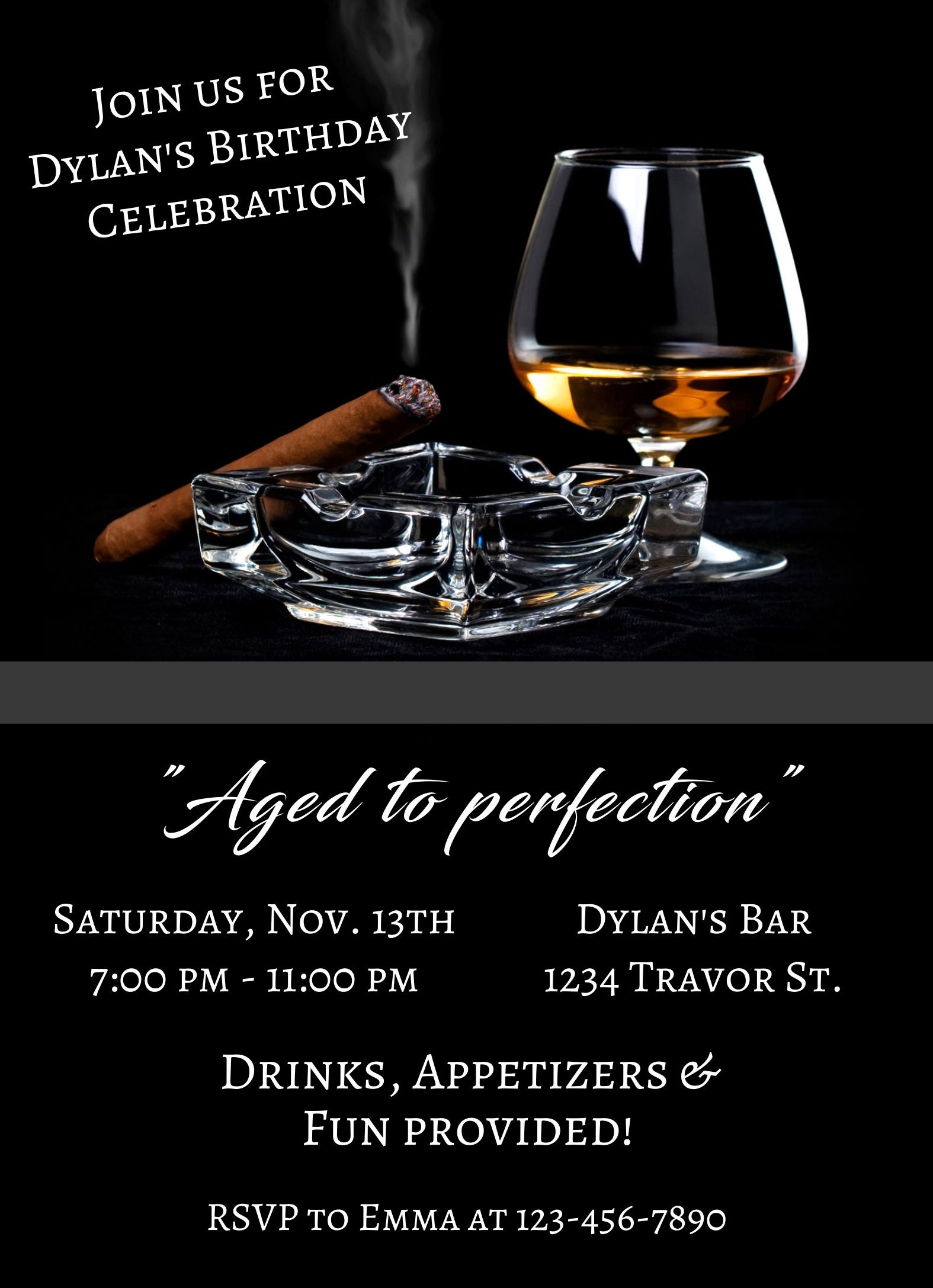 Adult Liquor Birthday Invitation, Scotch, Men Invitation, 30th, 40th ...